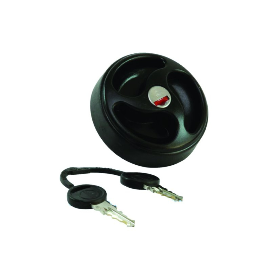 Water Filler Cap c/w Barrel and Keys – Black